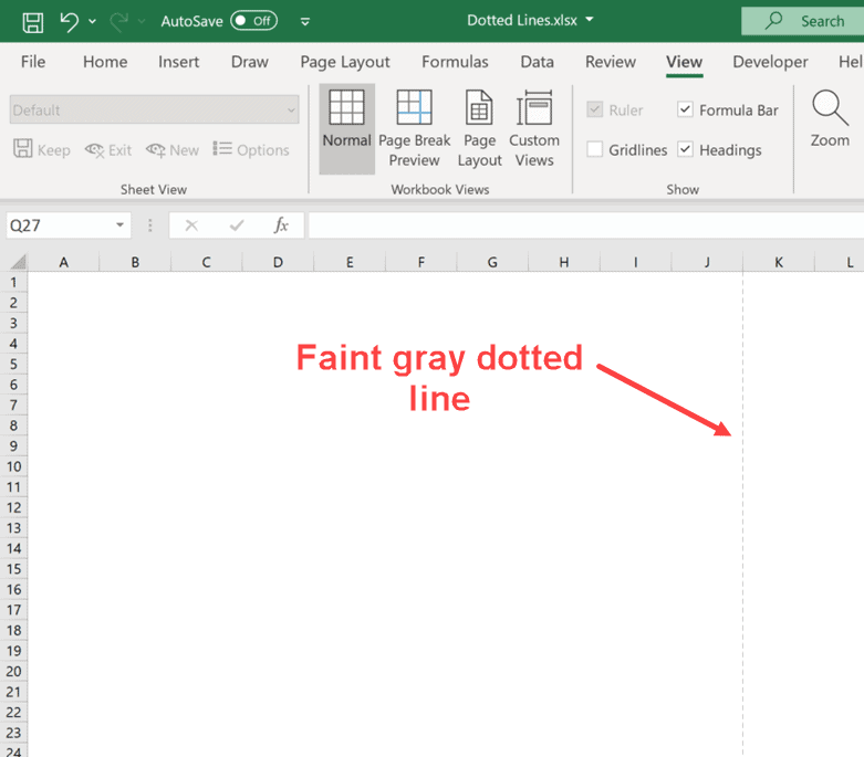 How To Remove Dotted Lines In Excel 3 Easy Fix 