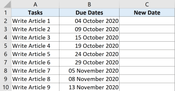 How to Add or Subtract Days to a Date in Excel (Shortcut + Formula)