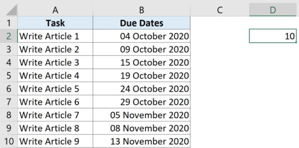 How to Add or Subtract Days to a Date in Excel (Shortcut + Formula)