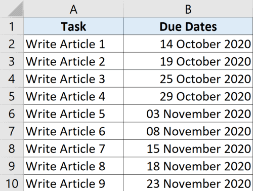 Excel Date Plus Days