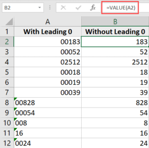 How to Remove Leading Zeros in Excel (5 Easy Ways)