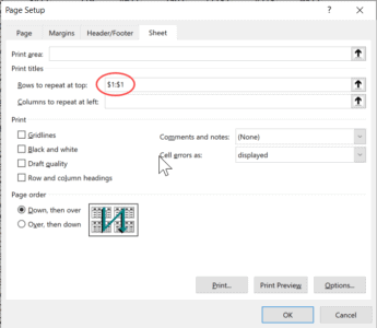 How to Print the Top Row on Every Page in Excel (Repeat Row/Column Headers)