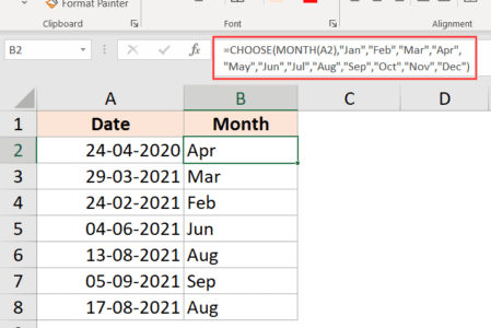 How to Get Month Name from Date in Excel (4 Easy Ways)