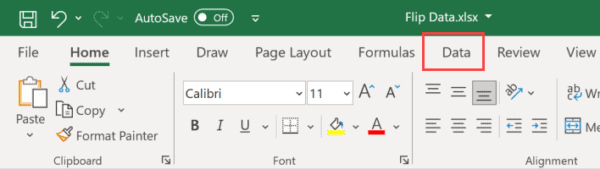Flip Data in Excel | Reverse Order of Data in Column/Row