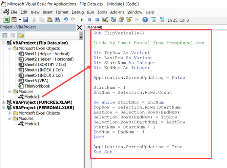 Flip Data In Excel Reverse Order Of Data In Columnrow