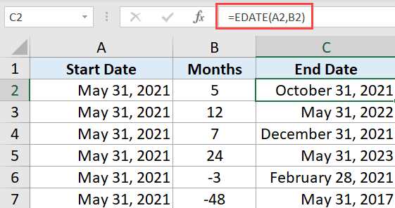 Add One Month To A Month In Excel