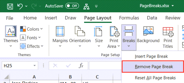 How to Insert Page Breaks in Excel (& Remove, Delete Page Breaks)