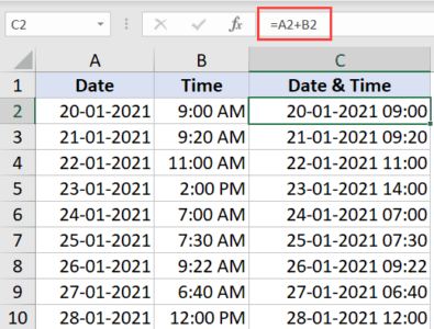 Combine Date and Time in Excel (Easy Formula)