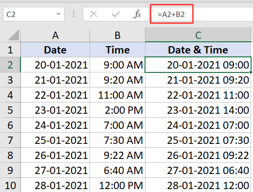 Combine Date And Time In Excel Easy Formula Trump Excel