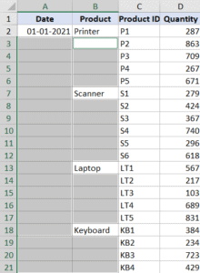 Fill Down Blank Cells Until the Next Value in Excel (3 Easy Ways)
