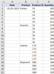 Fill Down Blank Cells Until the Next Value in Excel (3 Easy Ways)