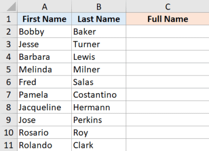 How to Combine First and Last Name in Excel (4 Easy Ways)