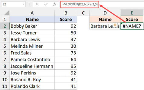 NAME Error in Excel (#NAME?)- What Causes it and How to Fix it!