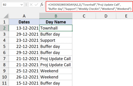 Get Day Name from Date in Excel (Easy Formulas)