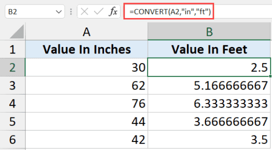 How to Convert Inches to MM, CM, or Feet in Excel? Easy Formula