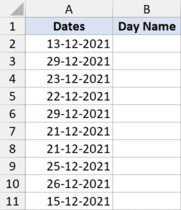 Get Day Name from Date in Excel (Easy Formulas)