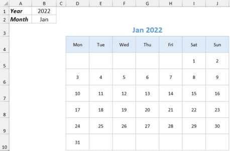 How to Make an Interactive Calendar in Excel? (2023 Template)