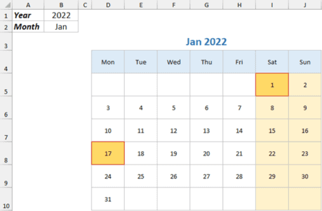 How to Make an Interactive Calendar in Excel? (2023 Template)