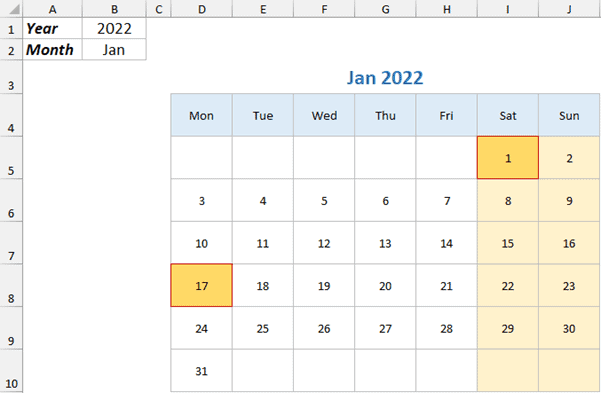How To Make An Interactive Calendar In Excel 2023 Template 