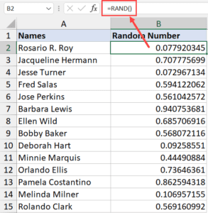 How to Shuffle a List of Items/Names in Excel? 2 Easy Formulas!