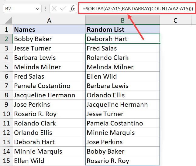 How To Shuffle List Using Formula In Excel Youtube For Beginners