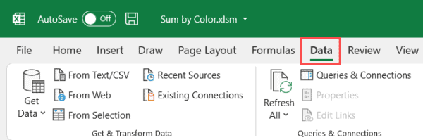 How to Sum by Color in Excel (Formula & VBA)