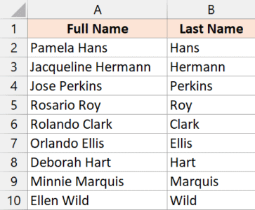 Extract Last Name in Excel (5 Easy Ways)