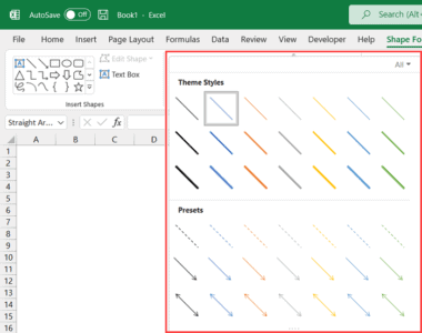 How to Insert/Draw a Line in Excel (Straight Line, Arrows, Connectors)