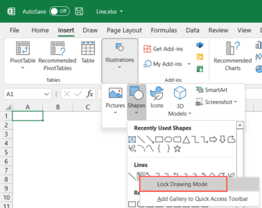 How to Insert/Draw a Line in Excel (Straight Line, Arrows, Connectors)