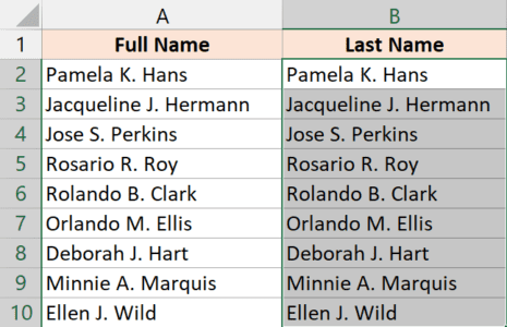 Extract Last Name in Excel (5 Easy Ways)