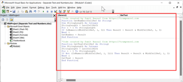 Separate Text and Numbers in Excel (4 Easy Ways)