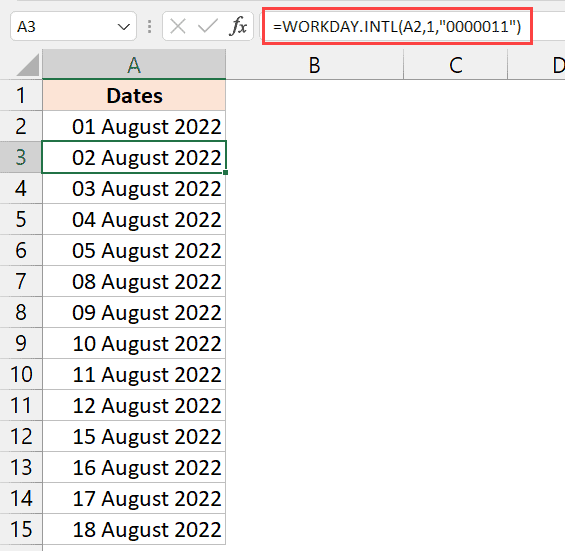 How To Autofill Only Weekday Dates In Excel Formula 