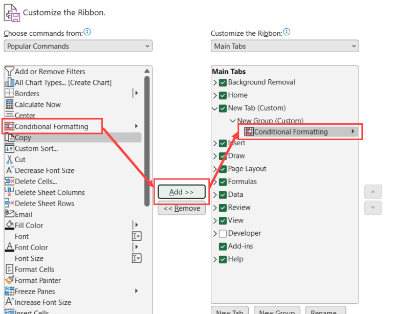 How to Customize the Ribbon in Excel (Step-by-Step) - Trump Excel