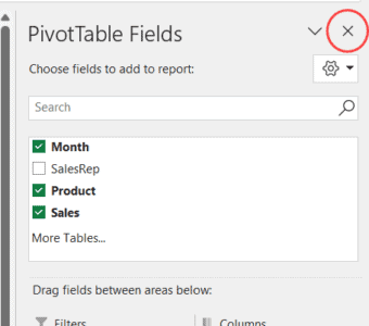 How to Show Pivot Table Fields List? (Get Pivot Table Menu Back)