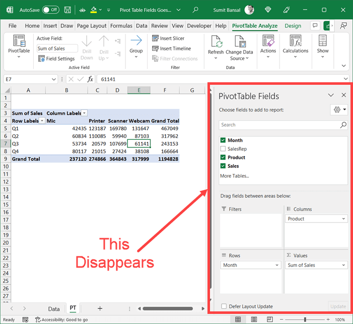 How To View Pivot Table Settings In Excel Infoupdate