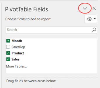 How to Show Pivot Table Fields List? (Get Pivot Table Menu Back)