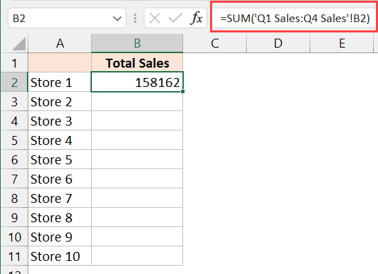 How To Sum Across Multiple Sheets In Excel 3D SUM Formula 