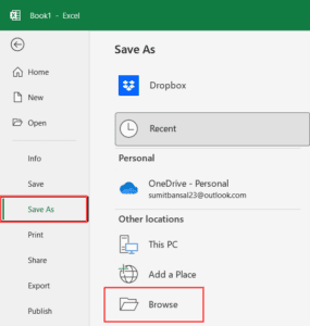 Save As Shortcuts in Excel (Quick and Easy)