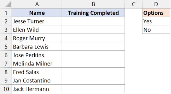 How to Make a Yes/No Drop-Down in Excel? (Easy Ways)