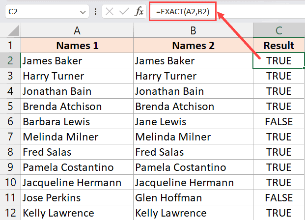How To Compare Text In Excel Easy Formulas Trump Excel
