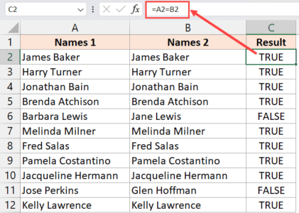 How to Compare Text in Excel (Easy Formulas)