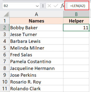 How to Sort by Length in Excel? Easy Formulas!