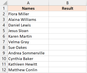 How to Switch First and Last Name in Excel with Comma?