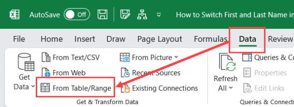 How to Switch First and Last Name in Excel with Comma? - Trump Excel