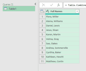 How to Switch First and Last Name in Excel with Comma?