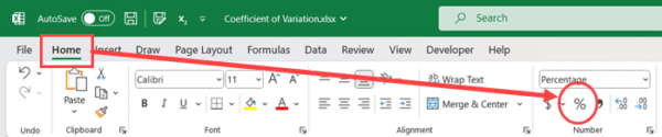 Calculate the Coefficient of Variation (CV) in Excel - Easy Formula!