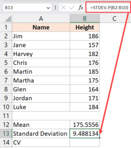 Calculate the Coefficient of Variation (CV) in Excel - Easy Formula!