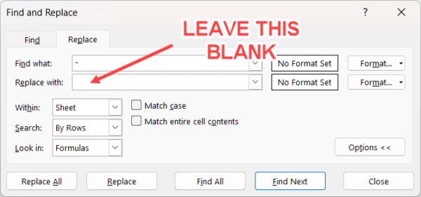How to Remove Dashes (-) in Excel? 4 Easy Ways!