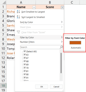 Filter By Color in Excel (3 Easy Ways + VBA)