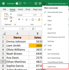 Repeat Last Action in Excel (Shortcuts)